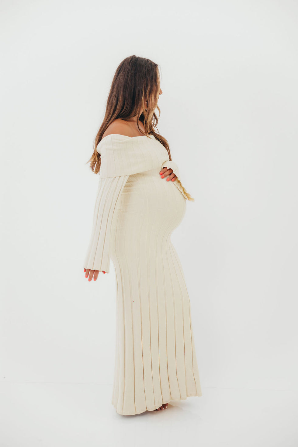 Evella Maxi Dress in Cream - Bump Friendly & Inclusive Sizing – Worth ...