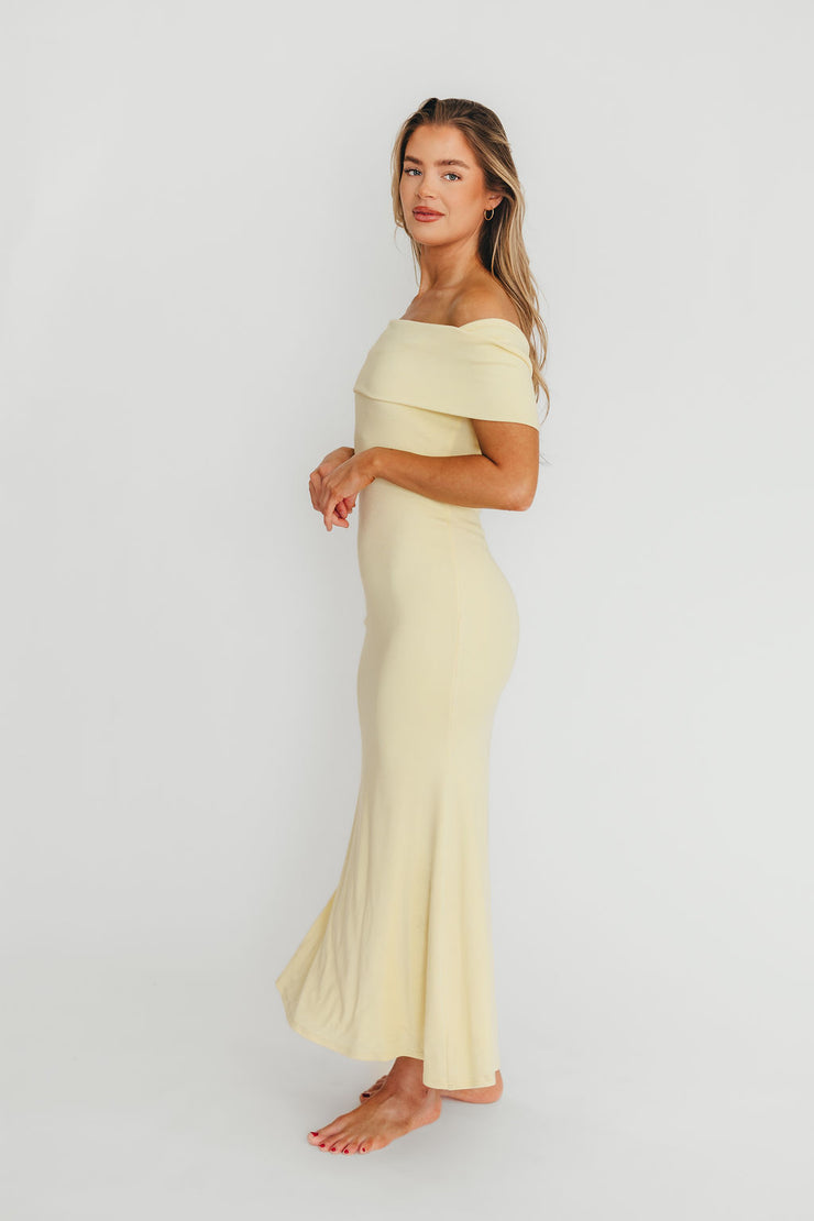 Monroe Maxi Dress in Butter Yellow - Bump Friendly – Worth Collective