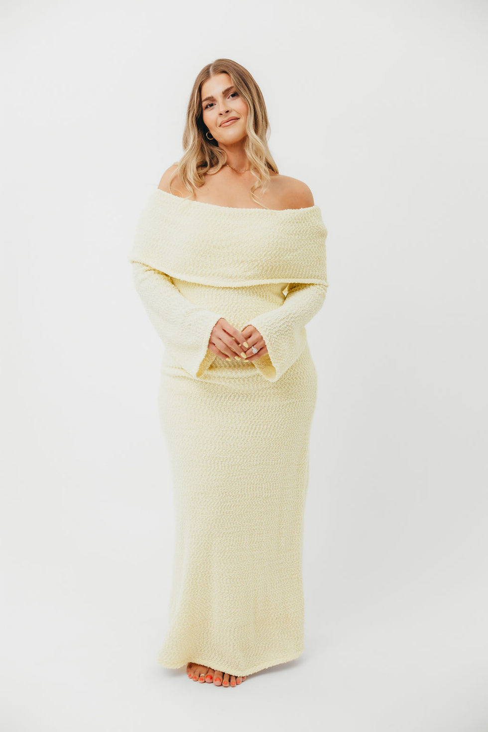 Nora Knit Maxi Dress in Butter Yellow - Bump Friendly – Worth Collective
