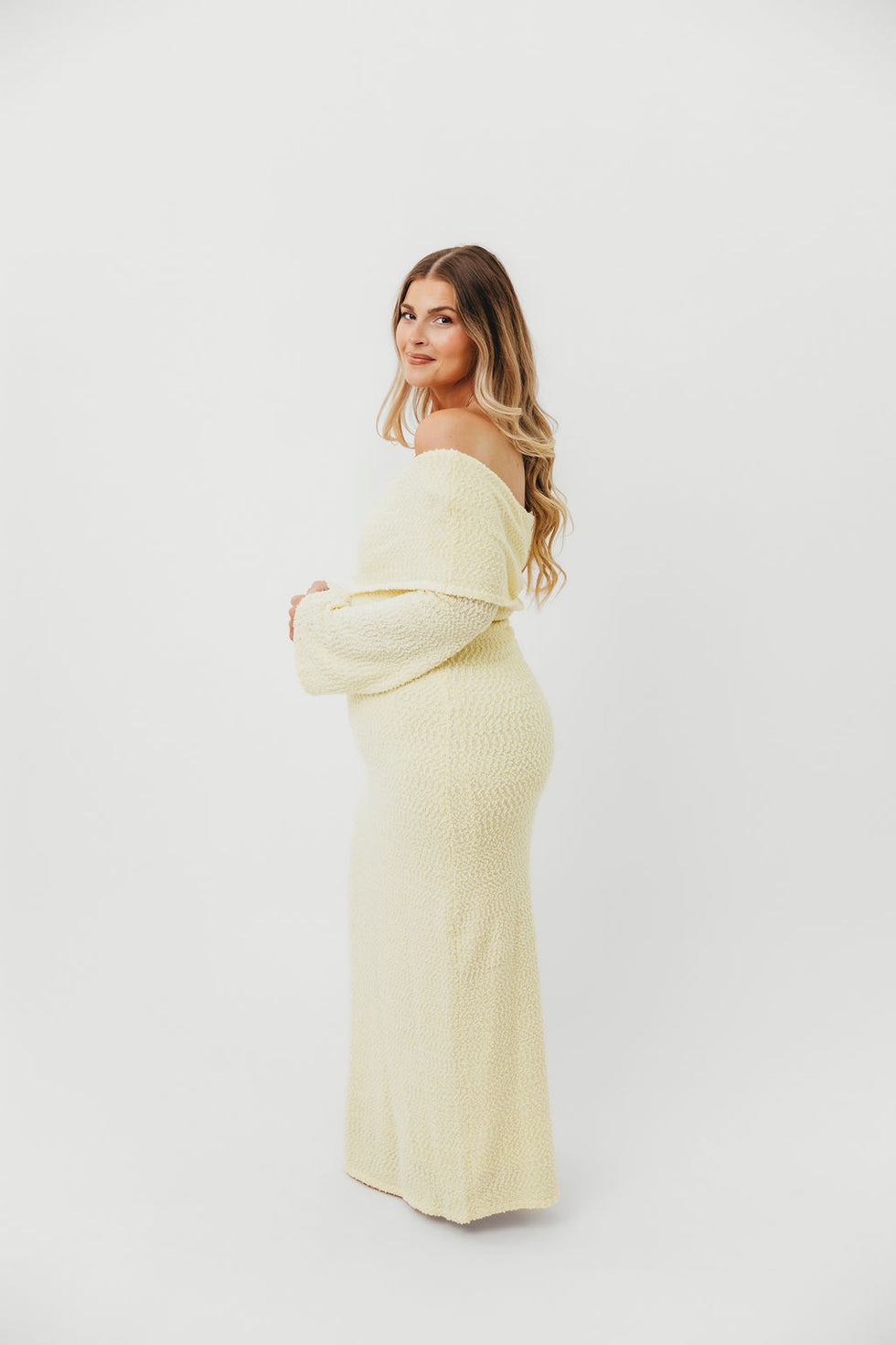 Nora Knit Maxi Dress in Butter Yellow - Bump Friendly – Worth Collective