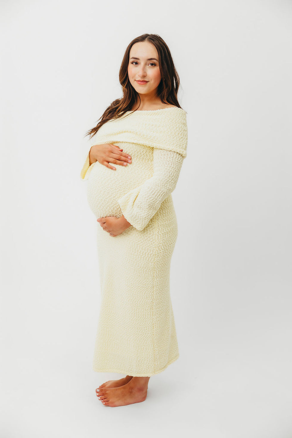 Nora Knit Maxi Dress in Butter Yellow - Bump Friendly – Worth Collective