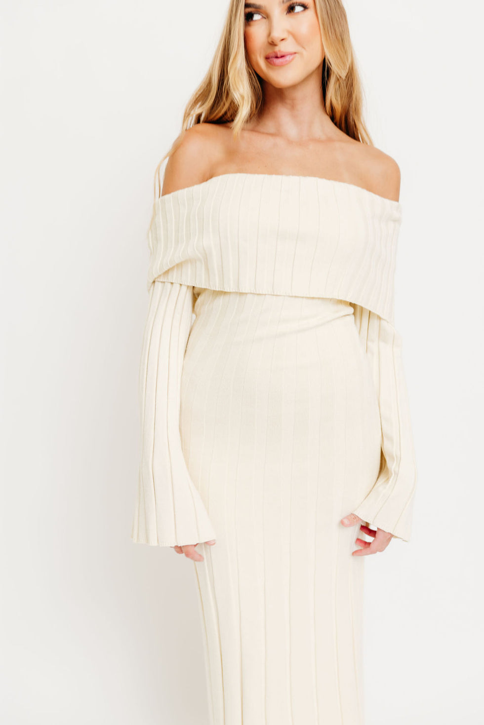 Evella Maxi Dress in Cream - Bump Friendly & Inclusive Sizing – Worth ...