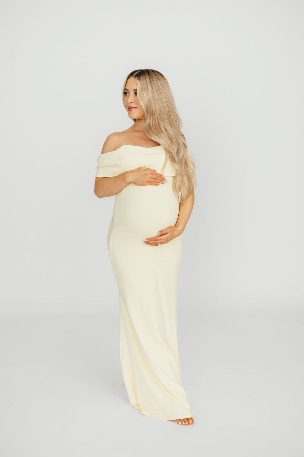 Monroe Maxi Dress in Butter Yellow - Bump Friendly – Worth Collective